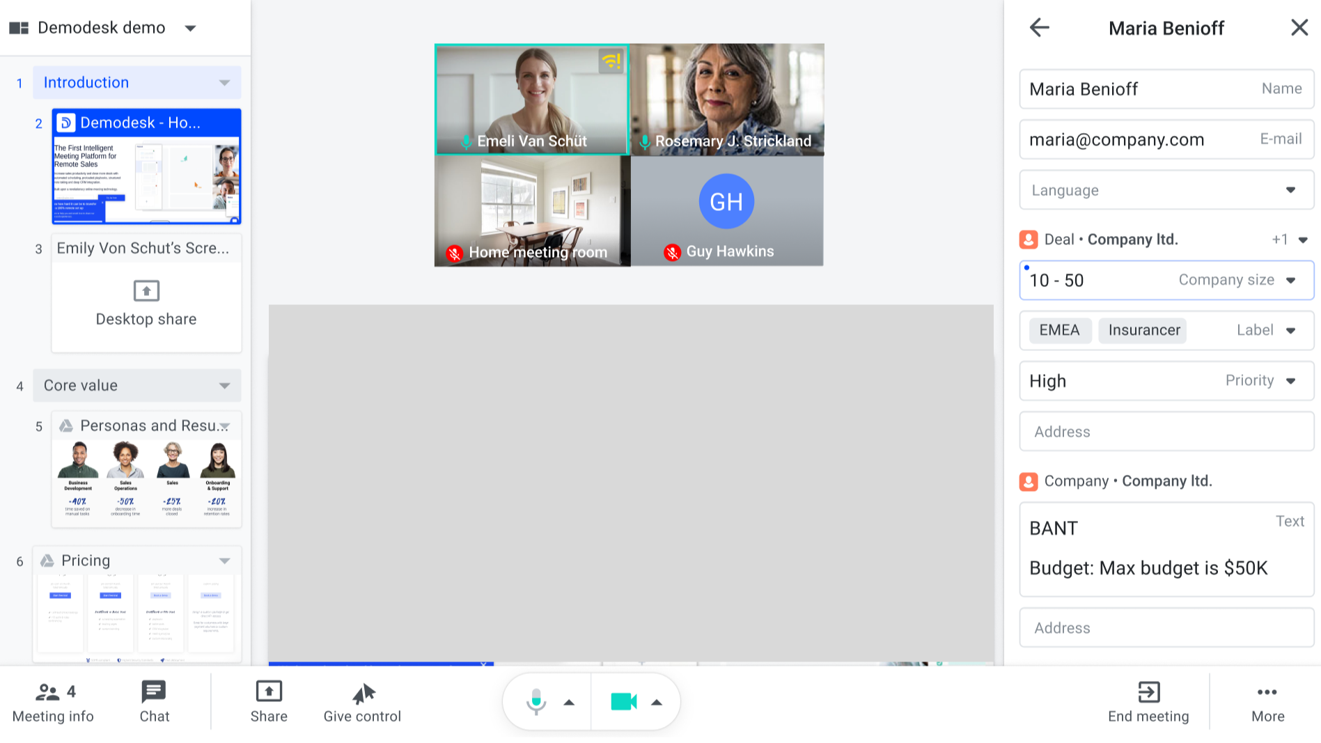 Demodesk HubSpot 整合 | 立即進行連結